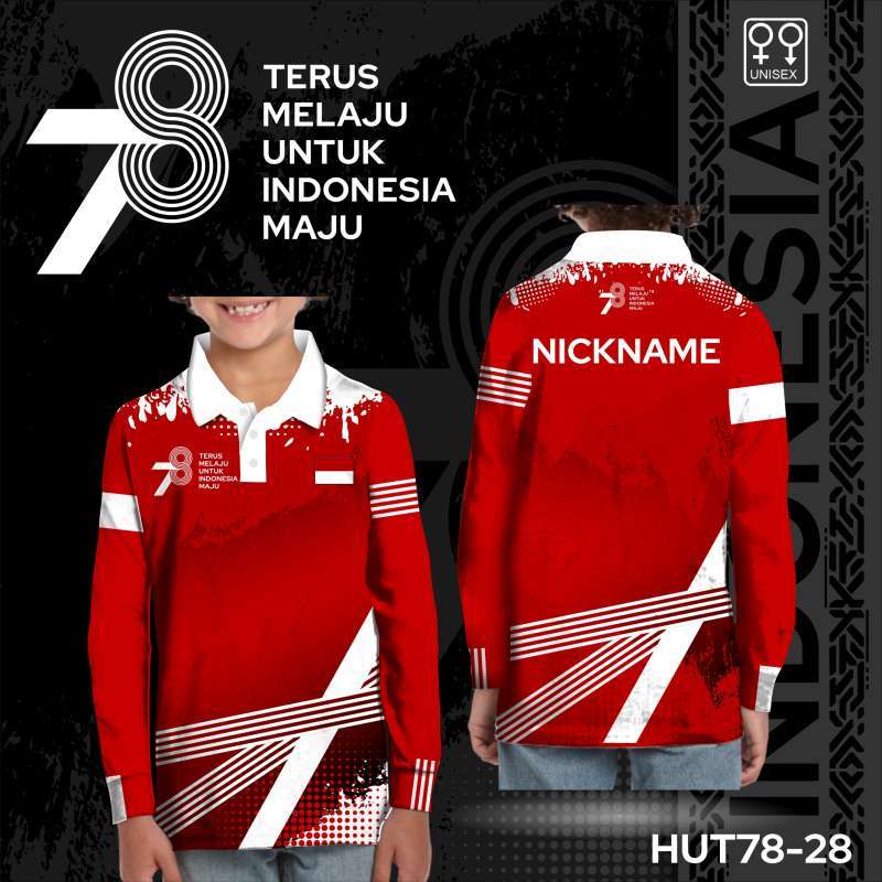 Jual Kaos Polo Hut Kemerdekaan Ri Ke 78 2023 Anak Baju Dirgahayu Indonesia Merdeka 17an Lengan ...