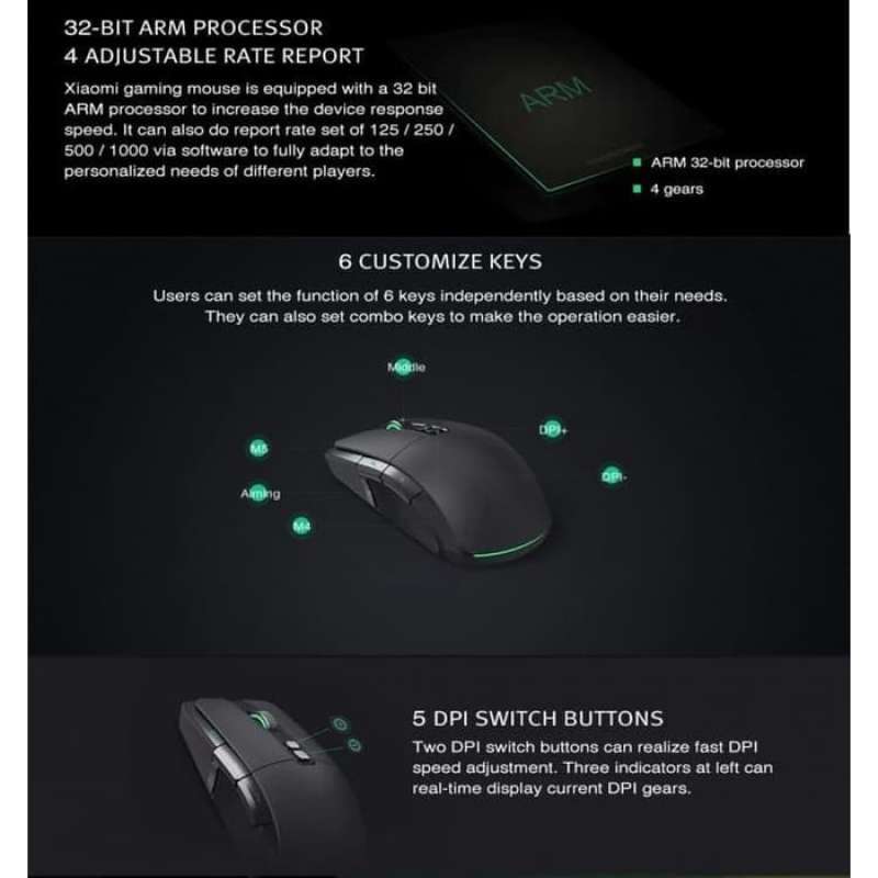 Promo Xiaomi Gaming Mouse Dual Mode Switch Wired-wireless - Olb3303 ...
