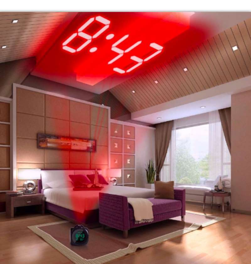 Promo Jam Alarm Dinding Besar Digital Proyektor LCD Light Thermometer ...