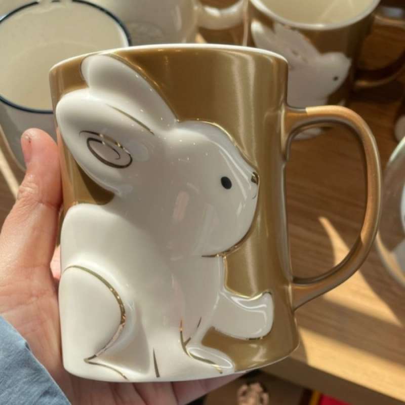 Jual Starbucks Korea Year Of Rabbit Gold Mug 355ml CNY 2023 Ceramic ...