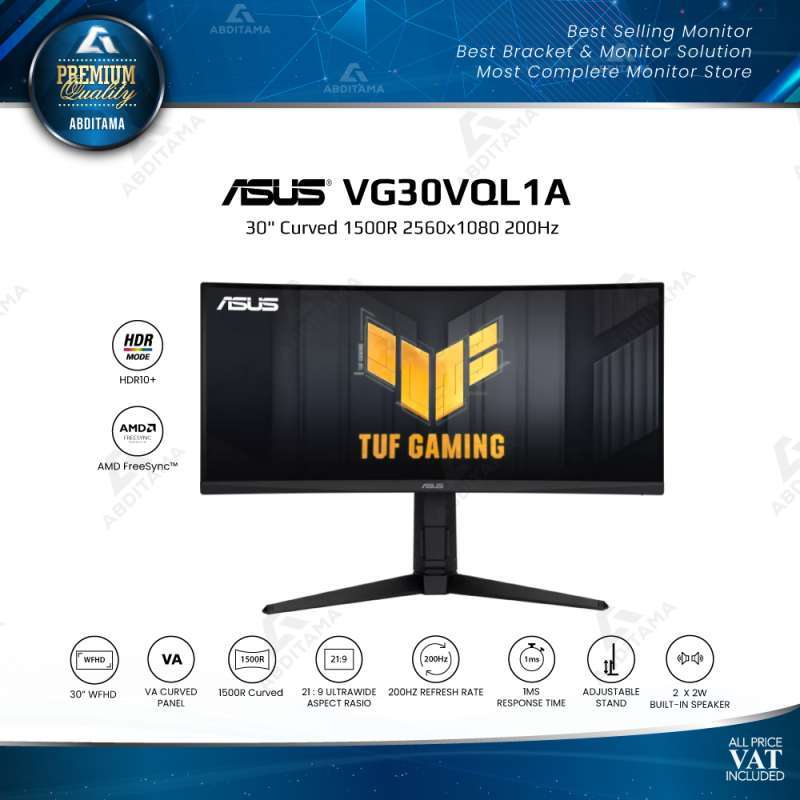 Jual Monitor Led Ultrawide Asus Vg30vql1a 30 Curved 1500r 2560x1080 ...