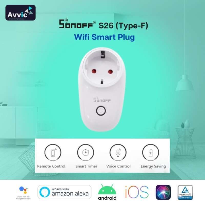 Jual Sonoff S26 Eu - Smart Socket Colokan Listrik Pintar Kontrol Wifi Iot Kode Br08 di Seller ...