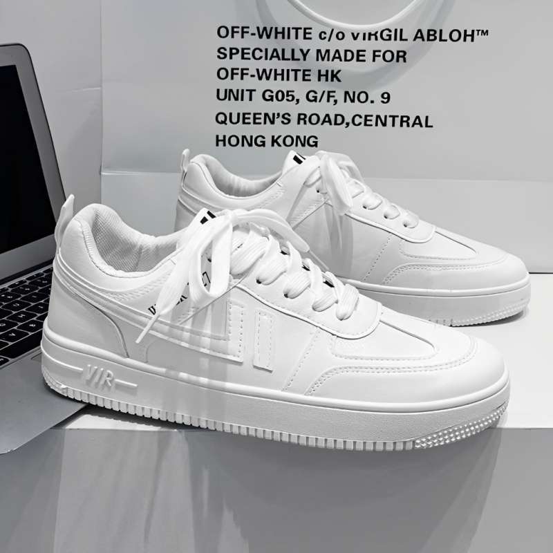 Promo Sepatu Sneakers Pria Original Warna Putih Sepatu Cowok Keren Import Sepatu Jalan Jogging ...