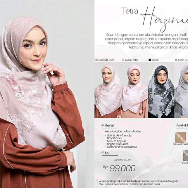 Jual Rabbani Tetra Hazimah Kerudung Jilbab Hijab Segiempat Motif Dewasa ...