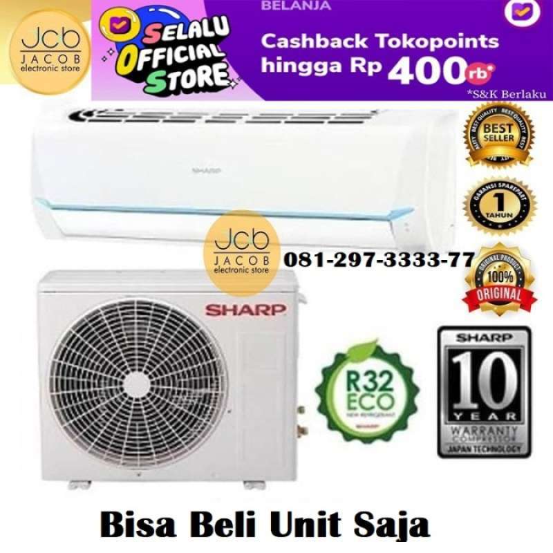 Promo AC SHARP SPLIT R32 AH-A 07 UCY 3/4 PK TURBO COOL STANDAR Diskon ...