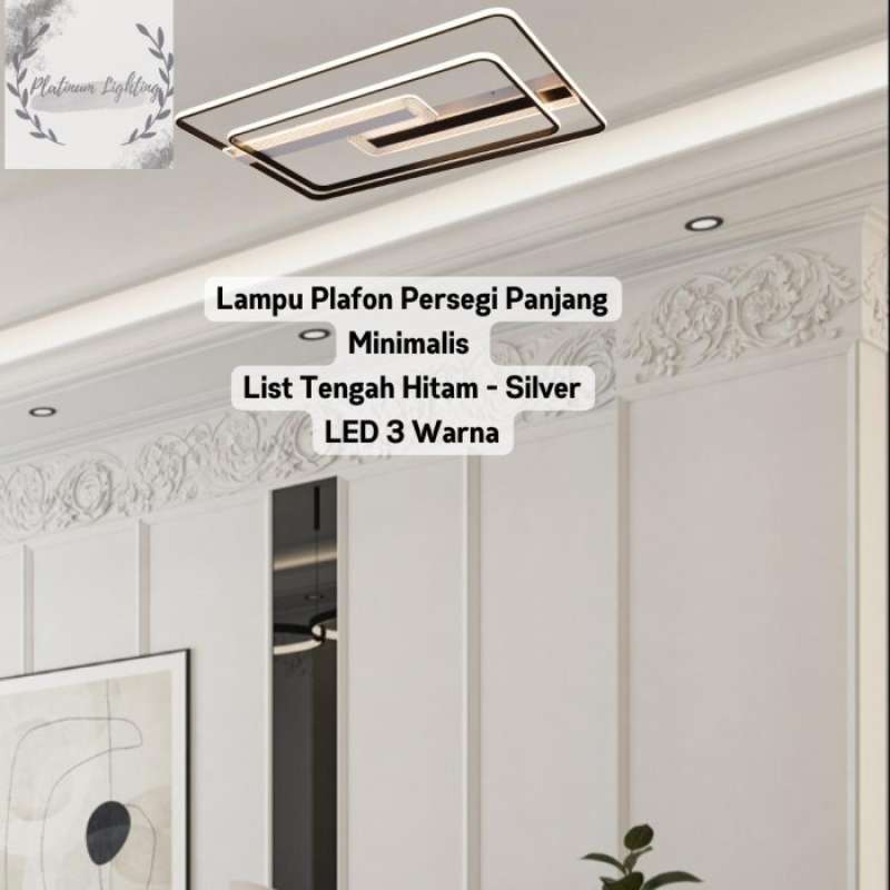 Promo Lampu Plafon Ceiling LED Hias Minimalis Bulat dan Persegi Panjang ...