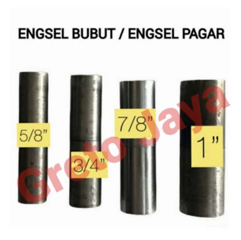 Jual ( 1-1/4 ) Engsel Bubut Bulat Pintu Pagar Harmonika Pivot Pifot ...