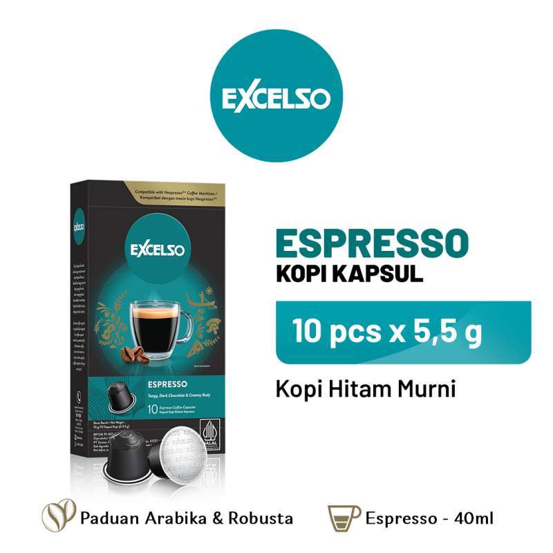 Jual Excelso Kopi Kapsul Espresso - Nespresso Compatible Coffee Capsule ...