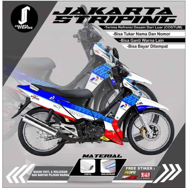 Jual Stiker Decal Honda Supra X 125 Desain Bisa Custom Bebas Warna Bisa ...