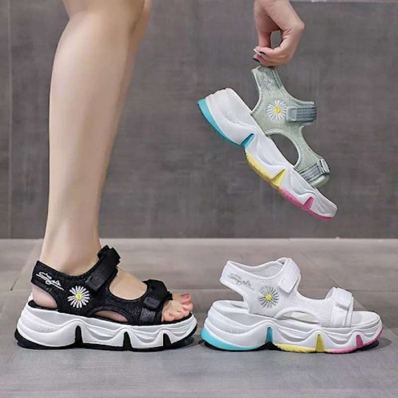 Promo Sandal Gunung Wanita Bunga Saojin - 37 Putih Diskon 54% Di Seller ...