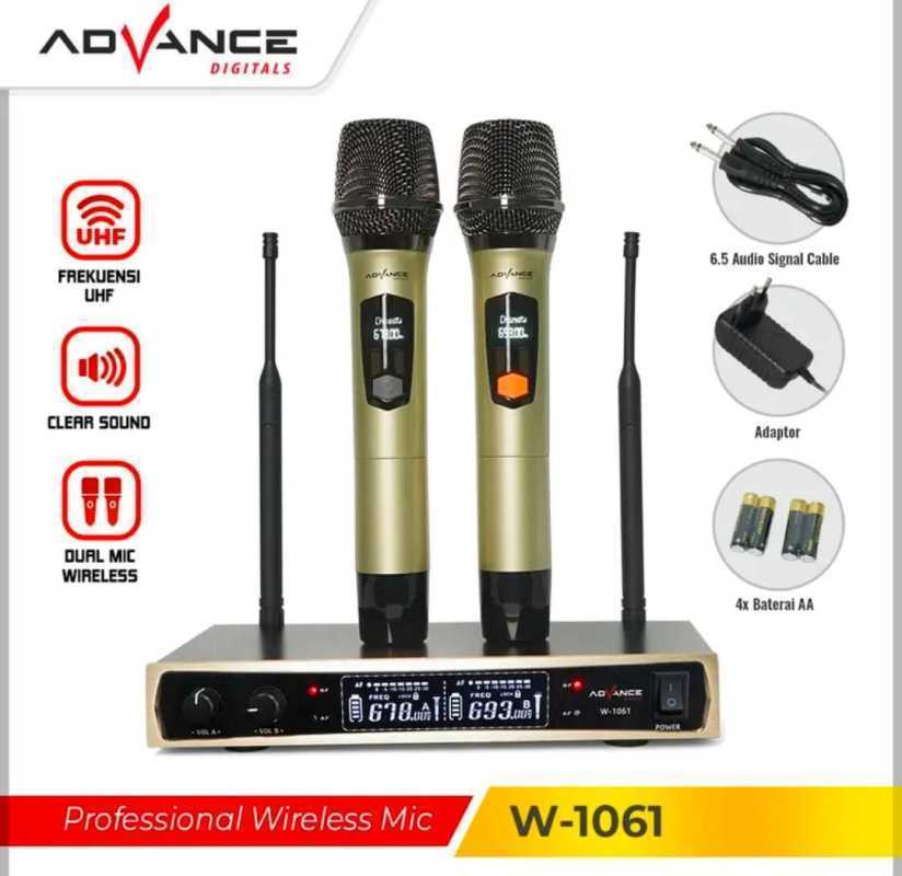 Jual Advance W1061 Wireless Microphone Profesional Microphone Wireless ...