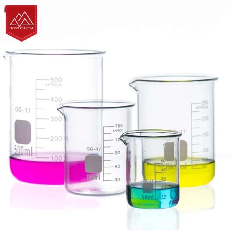 Promo Gelas Takar Kaca Ukur Tahan Panas Shot Glass Beaker Lab Measuring ...