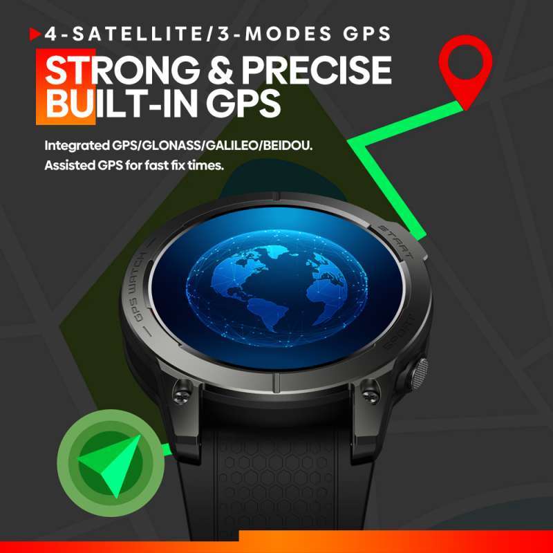 Promo Zeblaze Stratos 3 Premium Gps Smartwatch Ultra Hd Amoled Display Built In Gps Diskon 18% ...