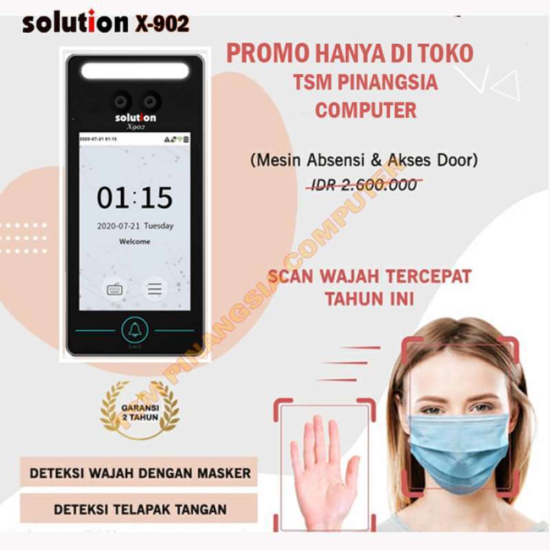 Promo Solution X902 / X 902 Fingerprint - Mesin Absensi Sidik Jari Dan Wajah Diskon 23% di ...