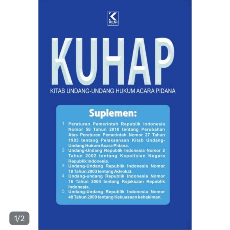 Promo Buku Kuhap Kitab Undang Undang Hukum Acara Pidana Original Diskon