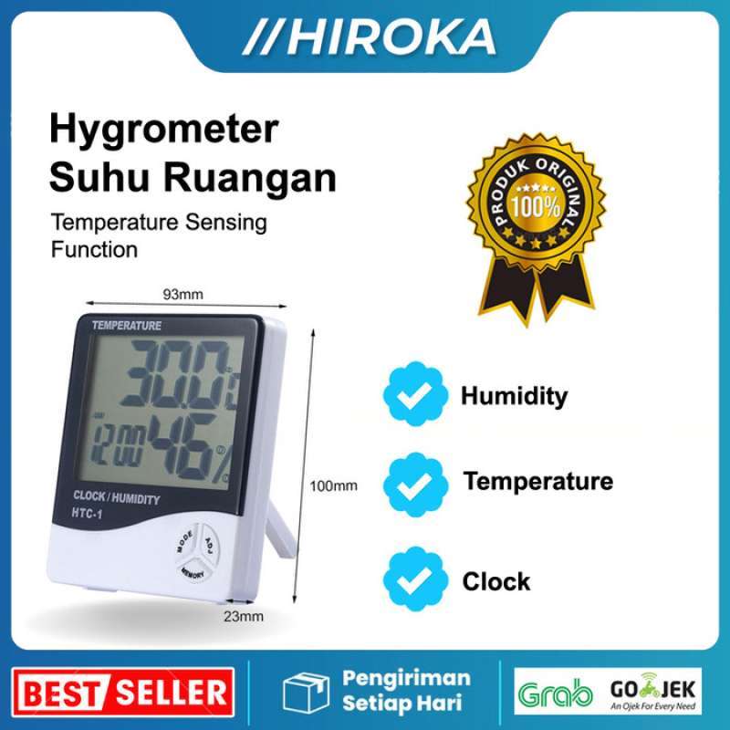 Promo Original Hygrometer Termometer Suhu Ruangan Humidity Diskon 23% ...
