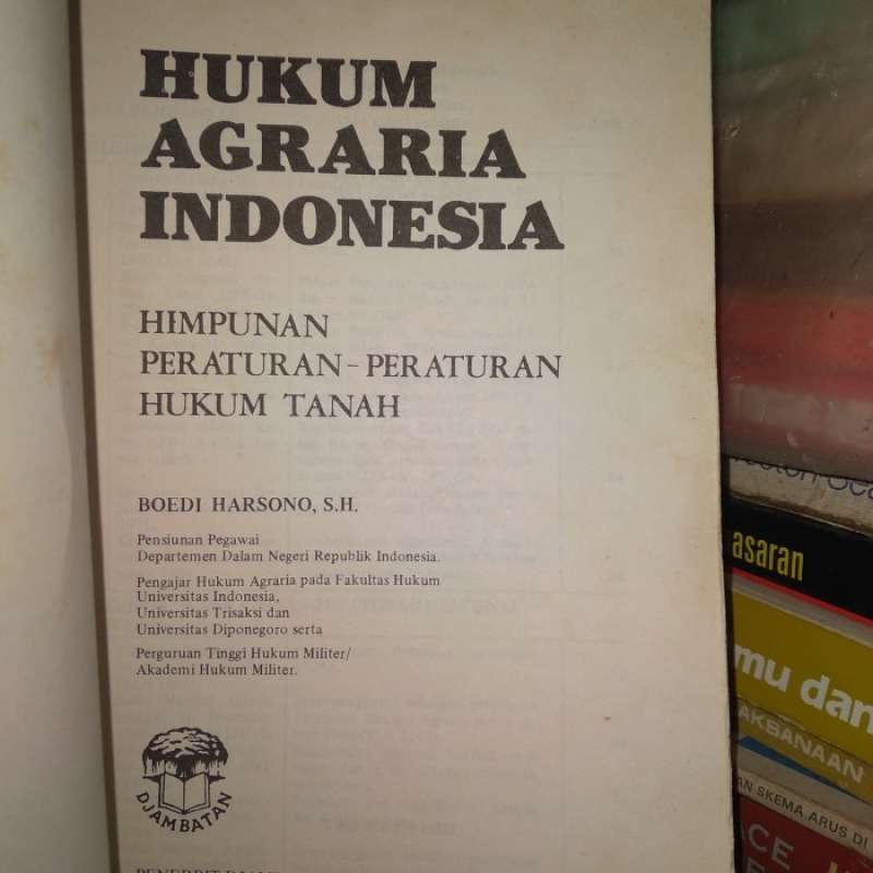Promo Hukum Agraria Indonesia.boedi Harsono Sh.buku Original Diskon 23% ...