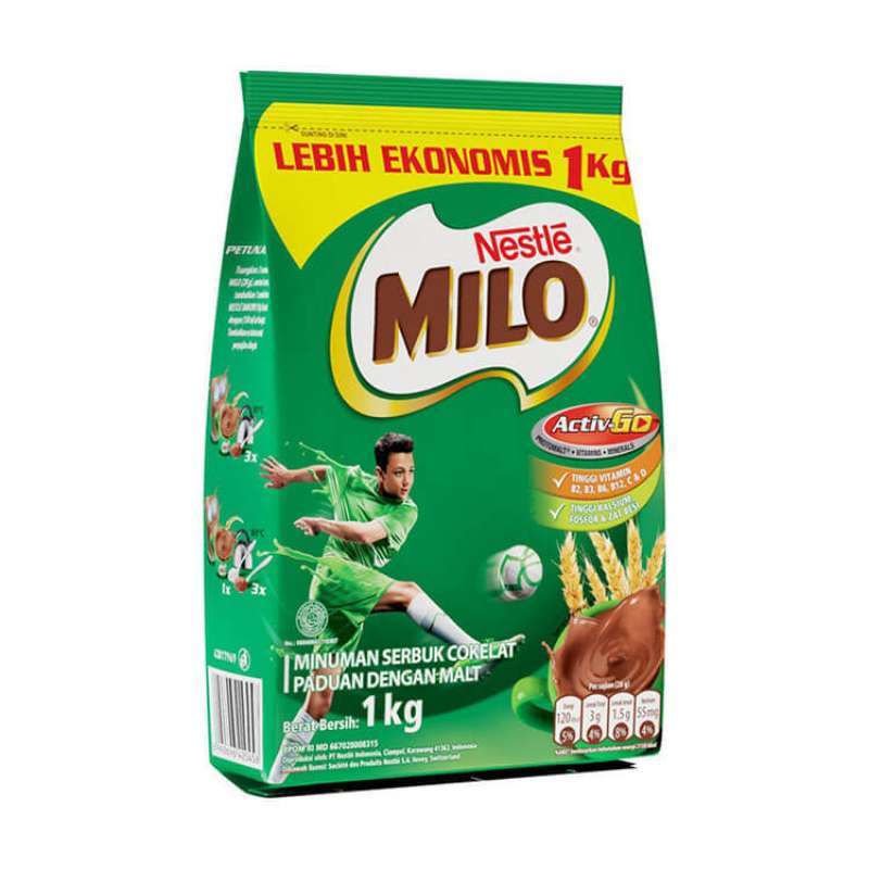 Jual Nestle Milo Minuman Serbuk Cokelat Paduan Malt 1kg / 1 kg Halal ...