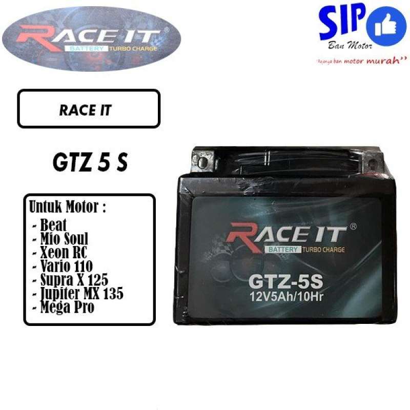 Jual Aki Race It Gtz5s 12v 3.5ah Aki Beat Mio Scoopy Vario Genio Di ...