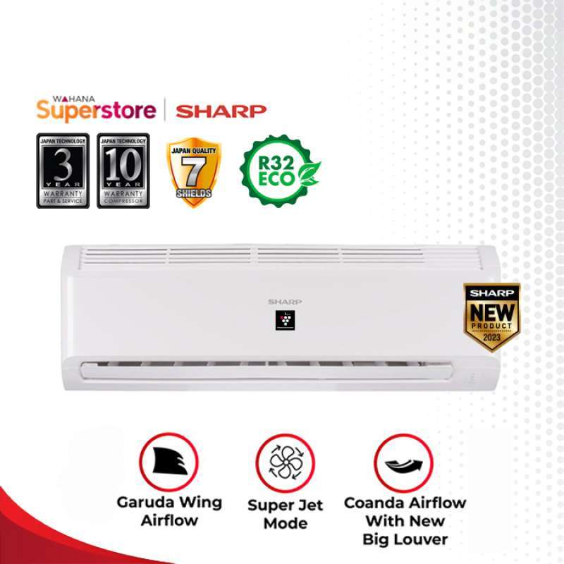 Jual Sharp AC Standard Wall Mounted Split Plasmacluster Garuda Series 3/4 PK - AH-AP7BMY di ...