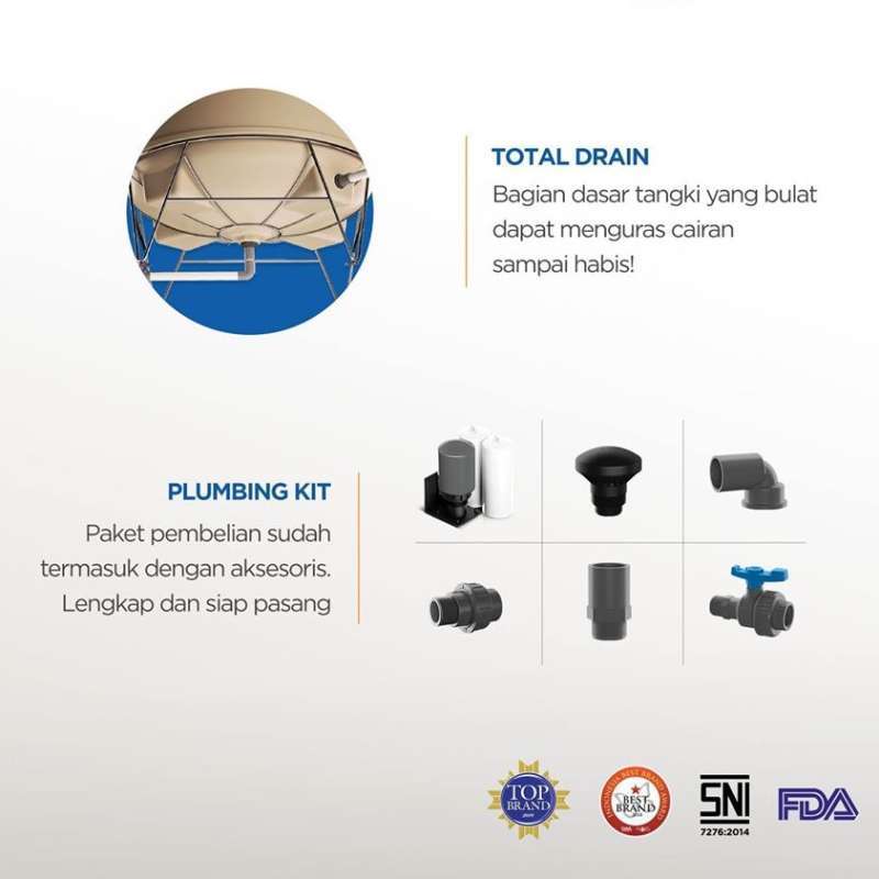 Promo Tangki Air Total Drain Penguin Td 80 Toren Tandon 800 Liter ...