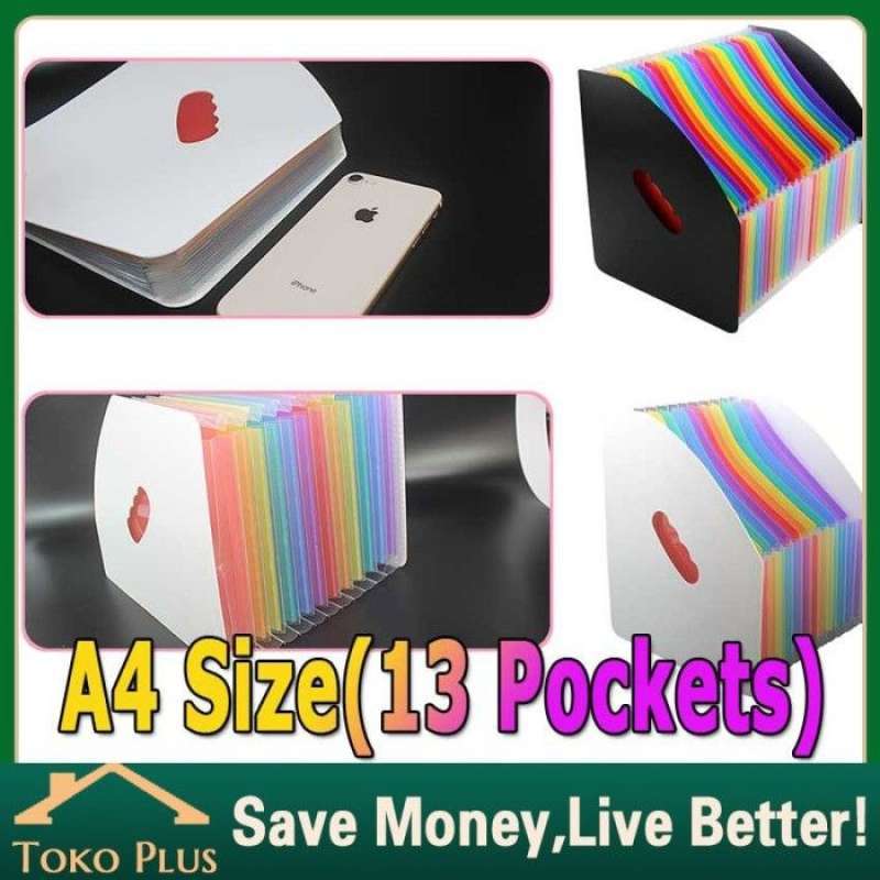 Promo Hemat 13 Sekat Box File Folder A4 Dokumen Map Bag Expanding Meja ...