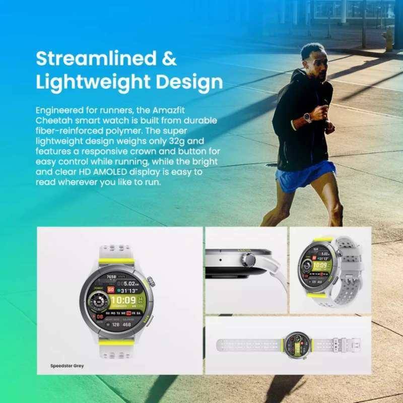 Jual Amazfit Cheetah Smartwatch Amoled Running Tracker Ai Gps Maxtrack ...
