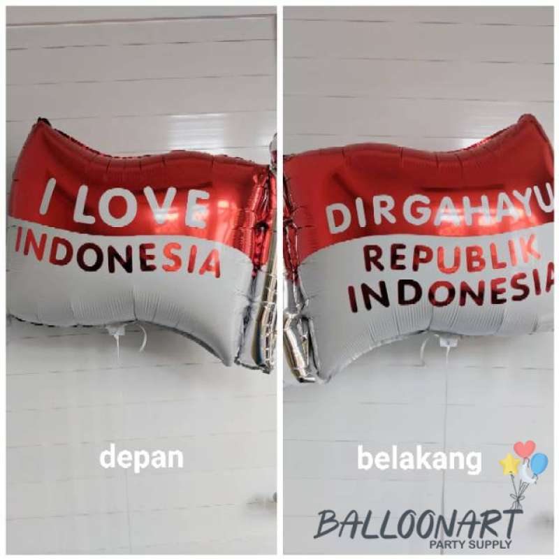 Jual Bendera Dirgahayu Balon Foil/17 Agustus/merdeka/flag Merah Putih ...
