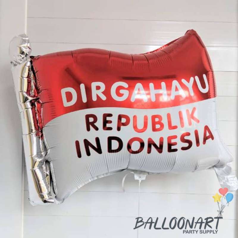 Jual Bendera Dirgahayu Balon Foil/17 Agustus/merdeka/flag Merah Putih ...