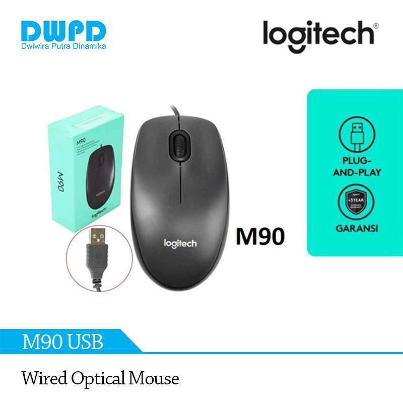 Jual Logitech Optical Mouse Wired M90 Usb Original Di Seller Dwiwira ...