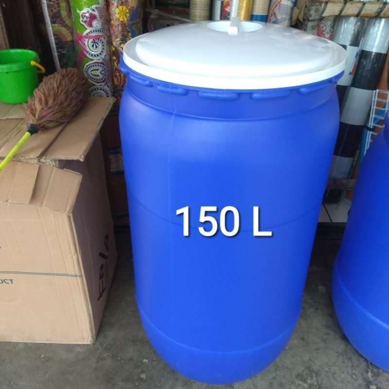 Jual TONG/GENTONG AIR150 LITER BIRU GREEN LEAF + TUTUP /DRUM AIR 150 LITER di Seller SILVERENCE ...