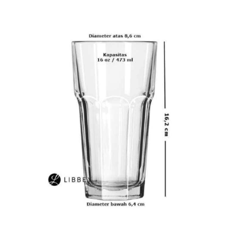 Promo Libbey Gibraltar 473 Ml 16 Oz Gelas Es Kopi Susu Ice Blended Frappe Diskon 23% di Seller ...