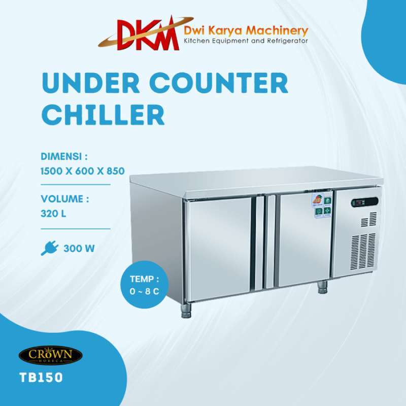 Promo Under Counter Chiller 2 Door Crown Tb-150 Diskon 23% di Seller ...