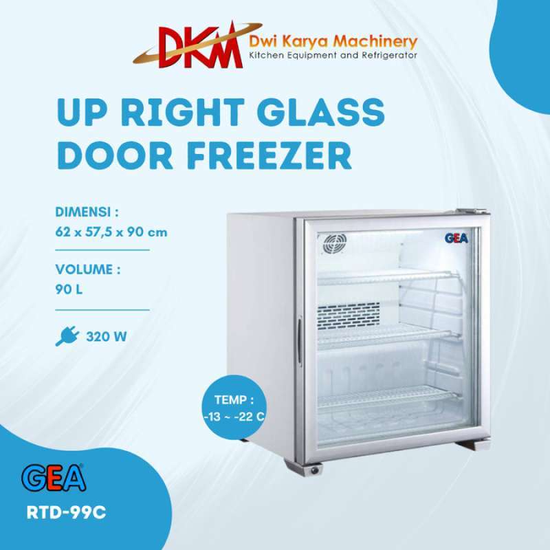 Promo Mini Upright Freezer Glass Door Gea Rtd-99c / Freezer Kaca Kecil ...
