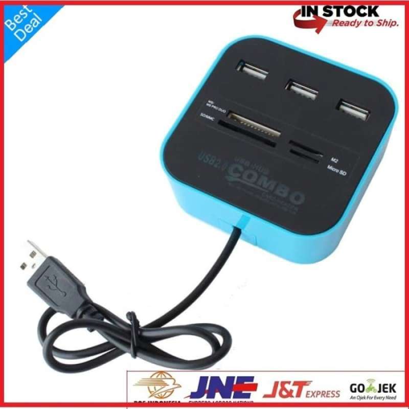 Promo Usb Hub 3 Port Dan Card Reader 4 Slot Combo Usb Hub Card Reader Diskon 23 Di Seller