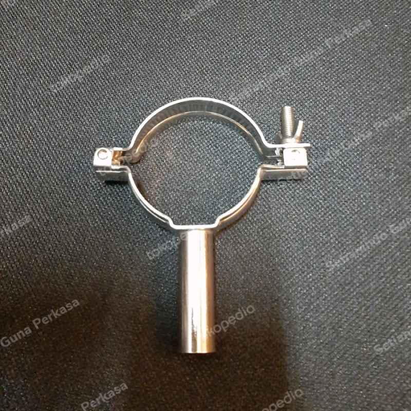 Promo Clamp Pipa Sanitary 3(inch) Pipe Clamp Stainless / Clamp holder ...