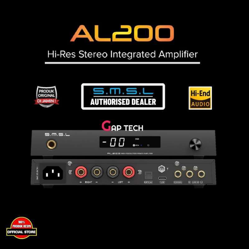 Jual SMSL AL200 / AL 200 Hi-Res Class D Stereo Integrated Amplifier ...