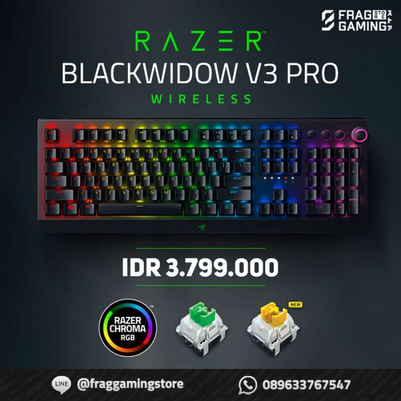 Jual Razer Blackwidow V3 PRO Wireless Mechanical Gaming Keyboard di ...