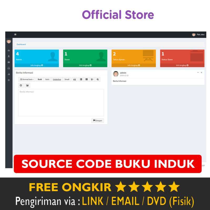 Promo Source Code Aplikasi Buku Induk Siswa Sekolah Offline Online PHP ...