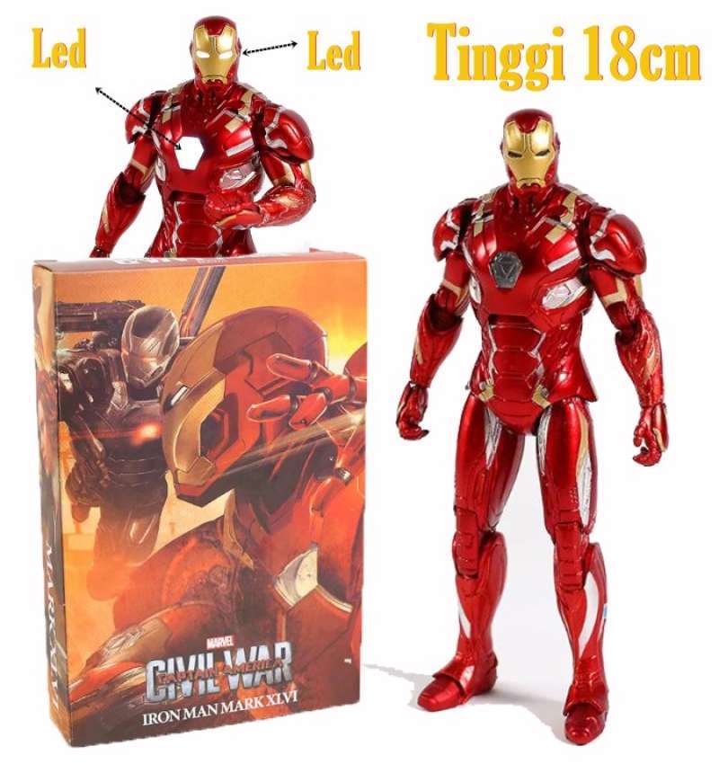 Promo Action Figure Midas Armor With LED Light PVC Ironman MK21 Mark ...