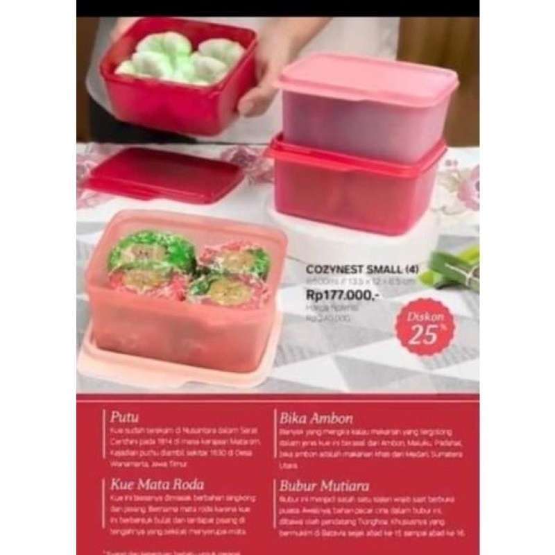 Promo Tupperware Cozynest 500Ml (4) Kotak Makan Diskon 23% di Seller Jaya Raharja - Petojo Utara ...