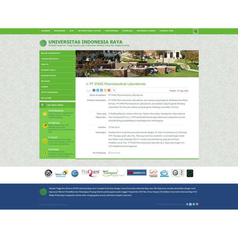 Promo Software Website Portal Kampus Universitas Perguruan Tinggi ...