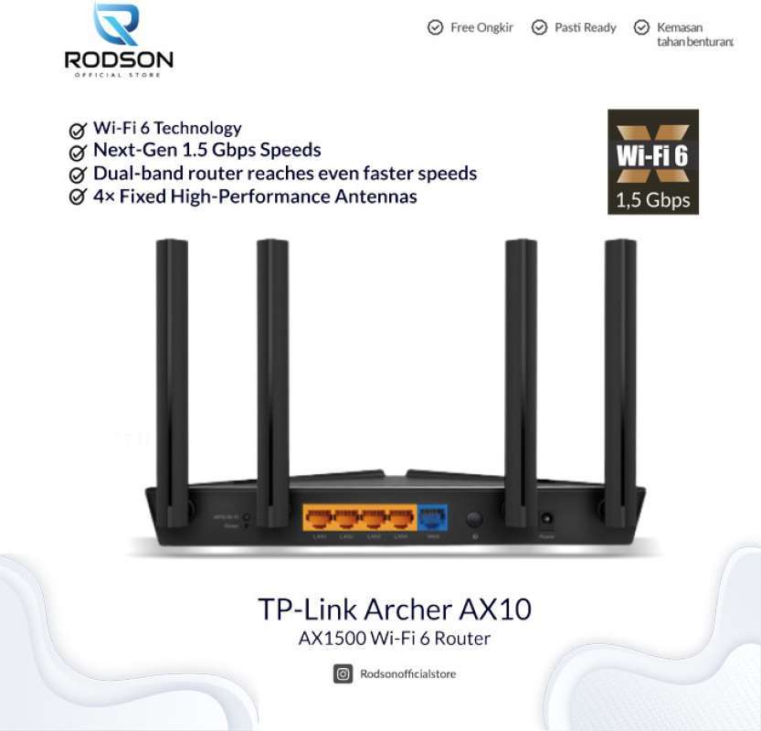 Jual Tp-link Tplink Archer Ax10 Ax1500 Wi-fi 6 Router Di Seller Sasptr ...