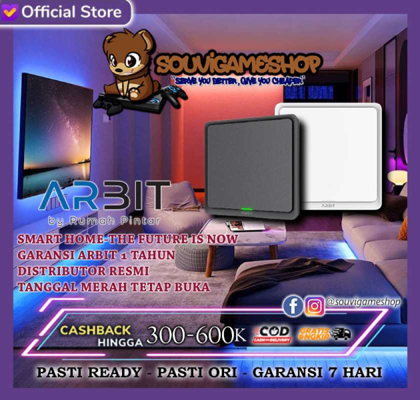 Promo ARBIT Smart Home ZigBee Wall Switch 1 Gang Without Neutral line ...
