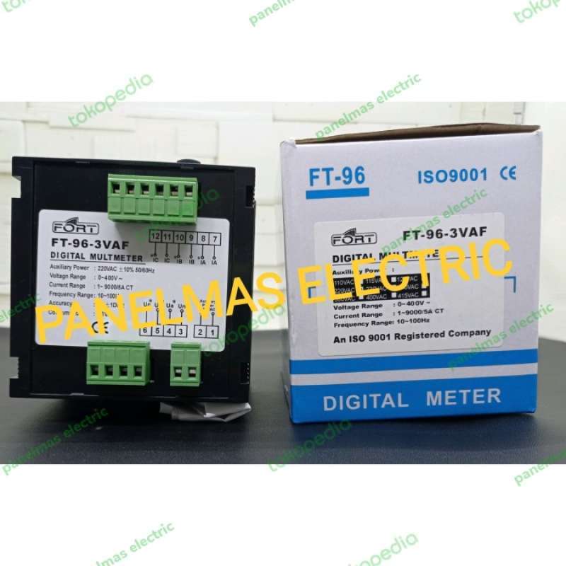 Promo Ac Digital Power Meter Vaf Meter (volt,amper,hz) Fort 96-3vaf ...