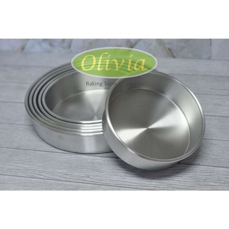 Jual Loyang Kue Bolu Bulat 18 X 5 Cm Almunium - Non Press Di Seller ...