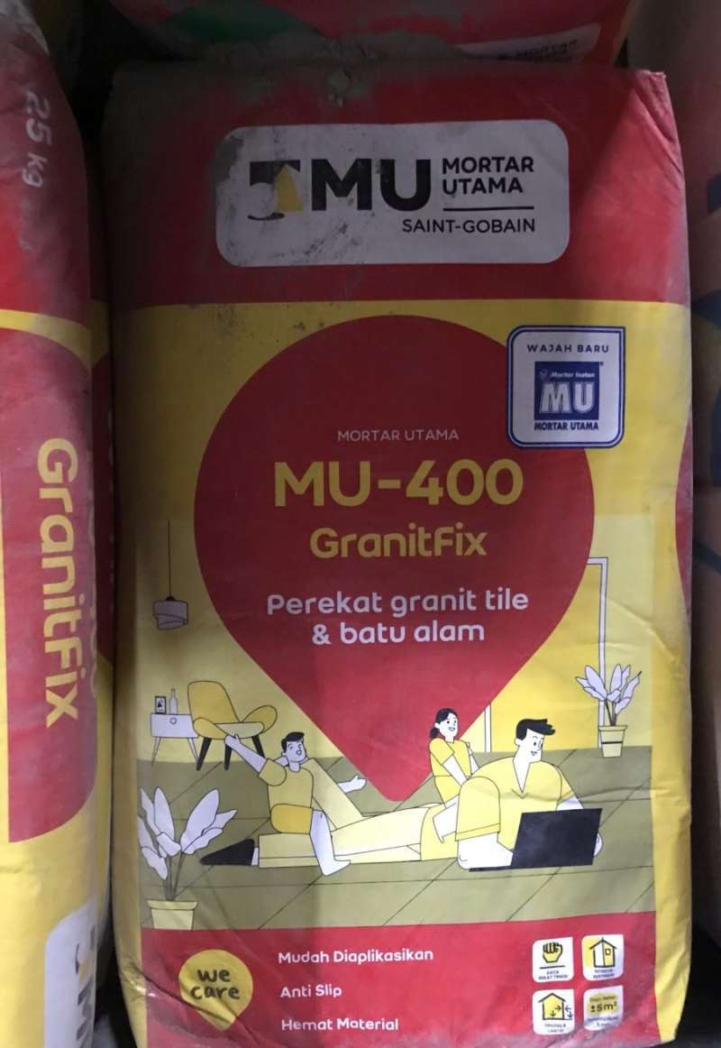 Jual Mortar Utama Mu 400 Granitfix Perekat Granit Tile Dan Batu Alam ...