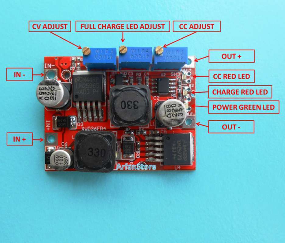 Promo Auto Boost Buck DC Step Up Down Converter LM2577 LM2596 CC CV ...