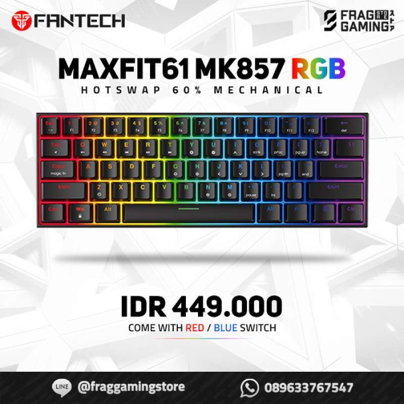 Promo MAXFIT61 MK857, KEYBOARD 60% - Gaming Keyboard Diskon 23% di ...