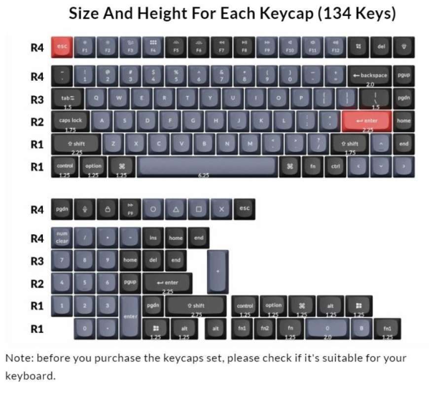 Jual Keychron Double Shot Pbt Osa Full Set (134 Keys) Keycap Set di ...